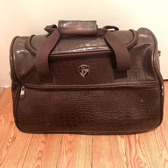 Heys | Bags | Vintage Heys Brown Alligator Look Shoulder Carry ...